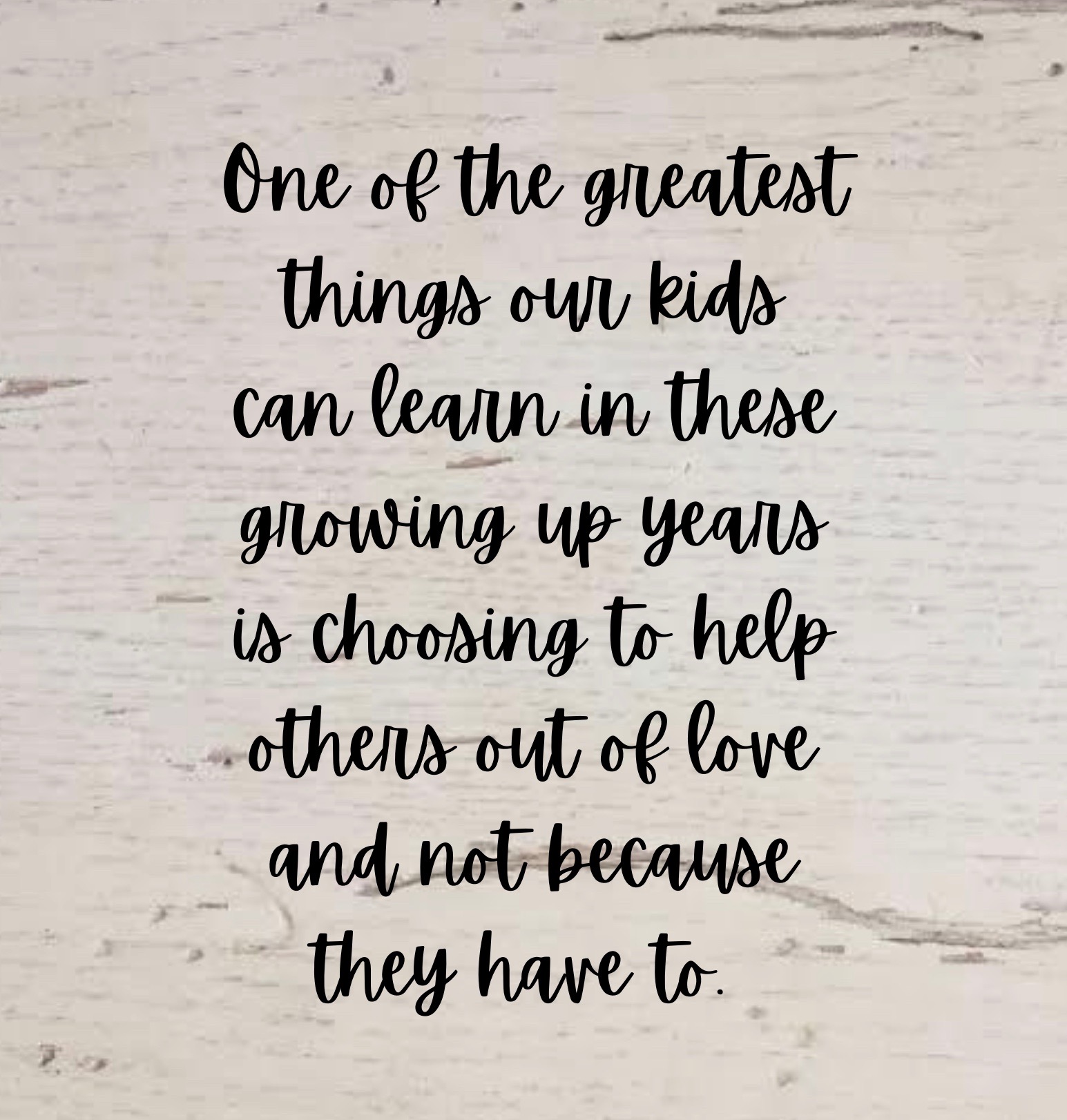 Encouraging our Kids to Help, Out of Love for Others – Linsey Driskill