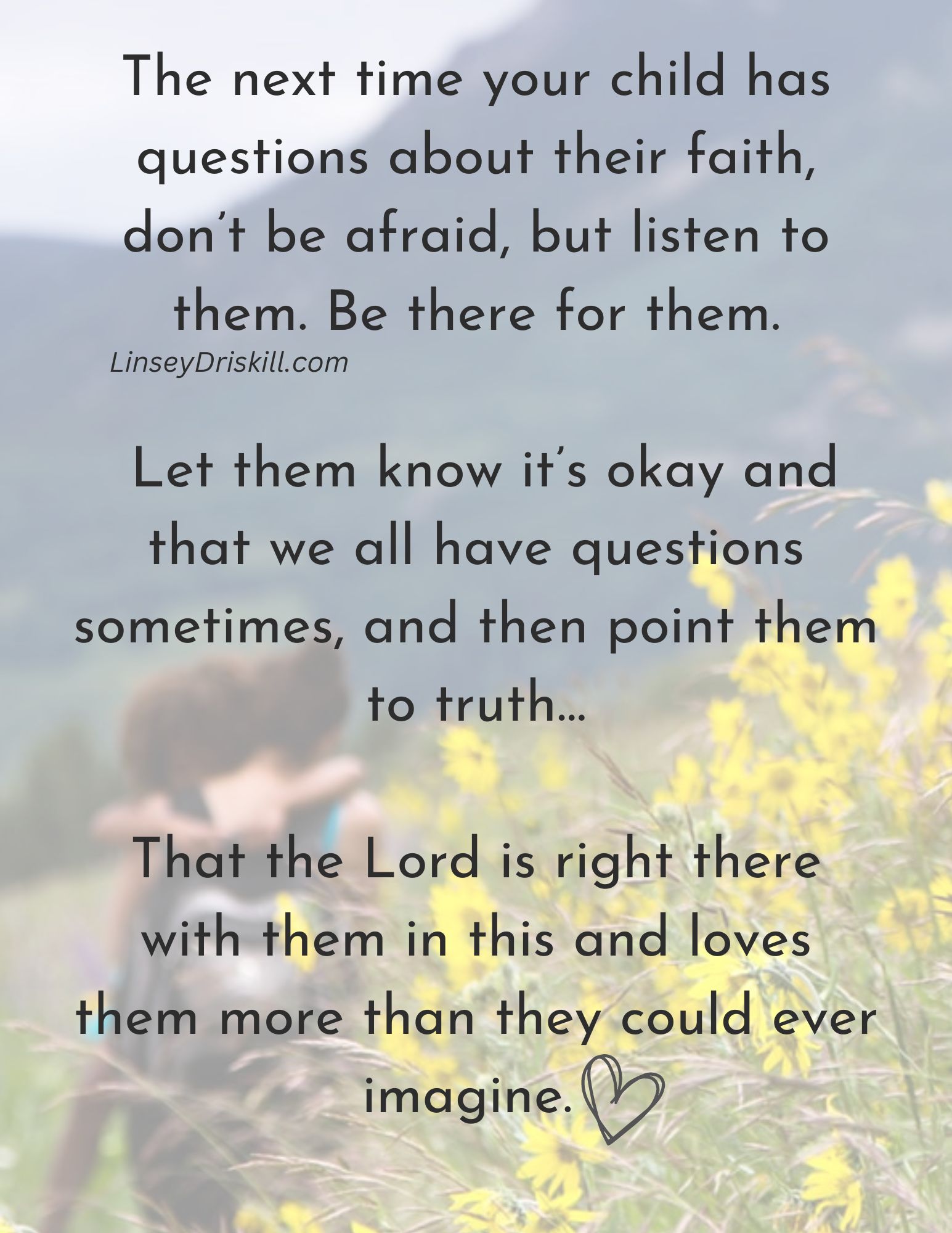 Our Kids Asking Questions about Faith – Linsey Driskill